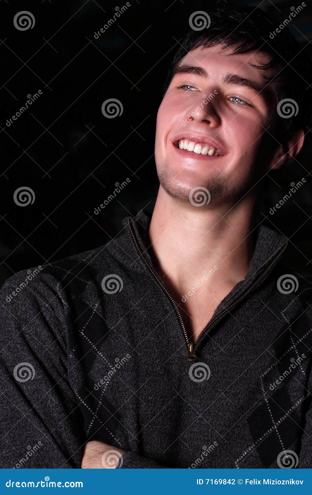 Man smiling stock photo. Image of style, pleased, beauty - 7169842