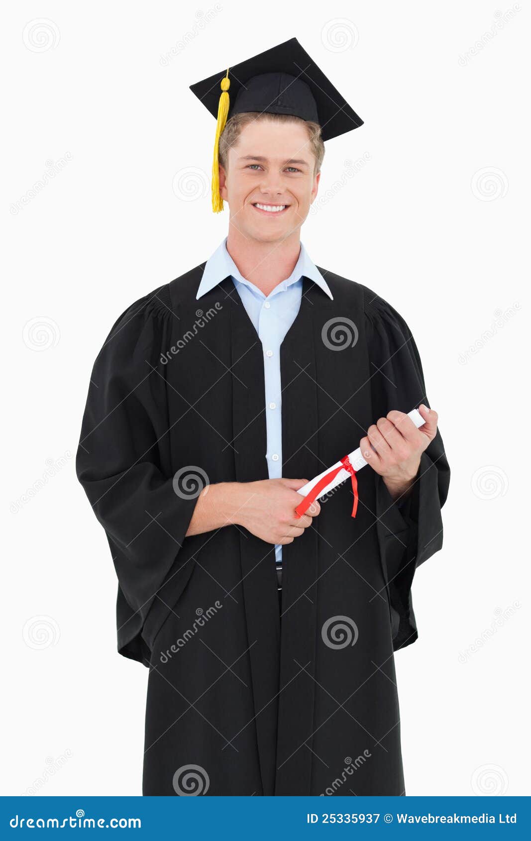 Man Smiling As he Has Just Graduated with His Degree Stock Image ...