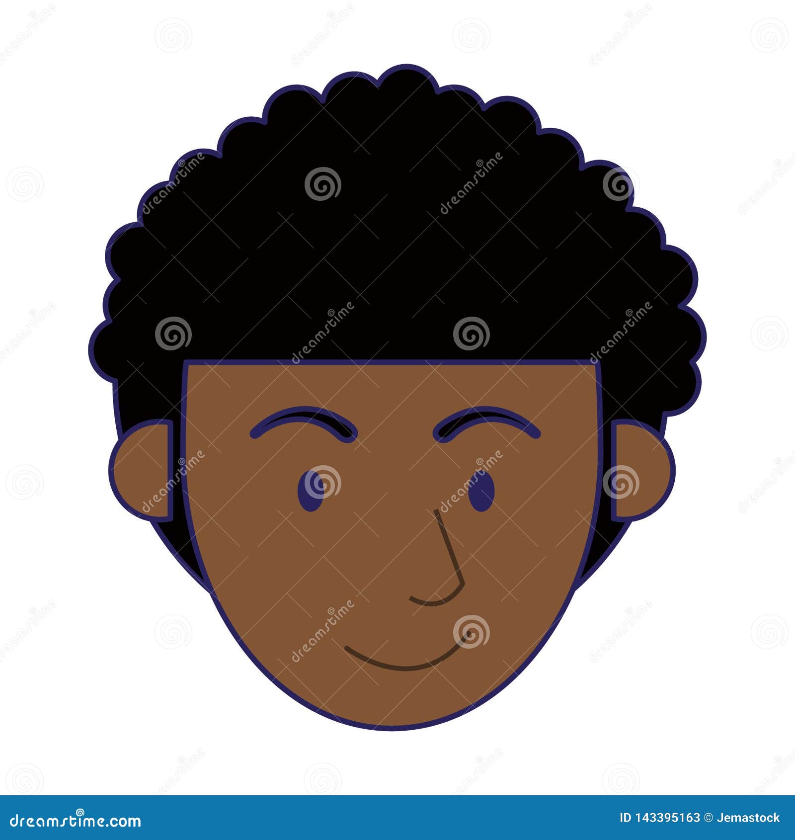 Man smiling face cartoon stock vector. Illustration of isolated - 143395163