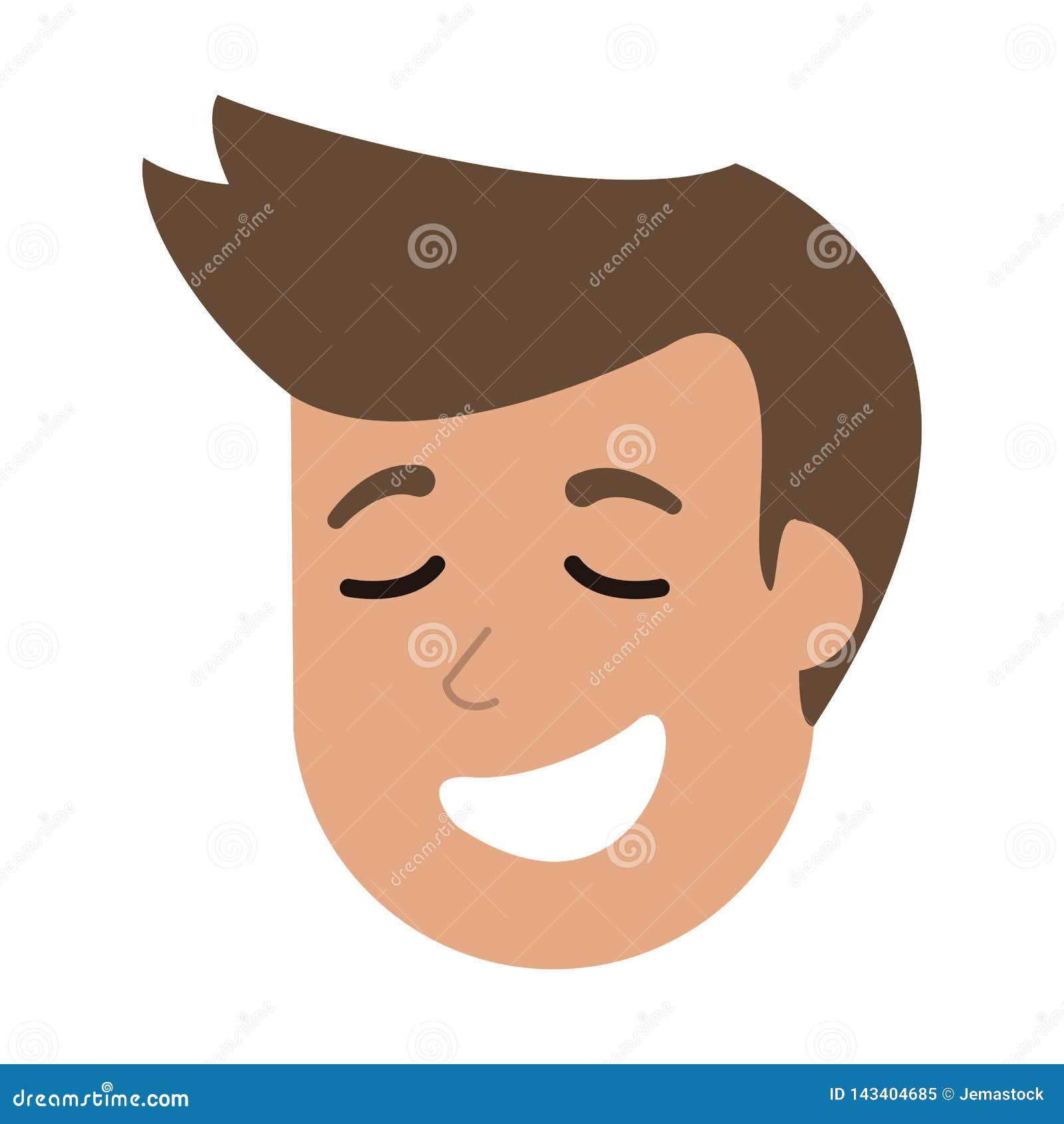 Man smiling face cartoon stock vector. Illustration of mouth - 143404685