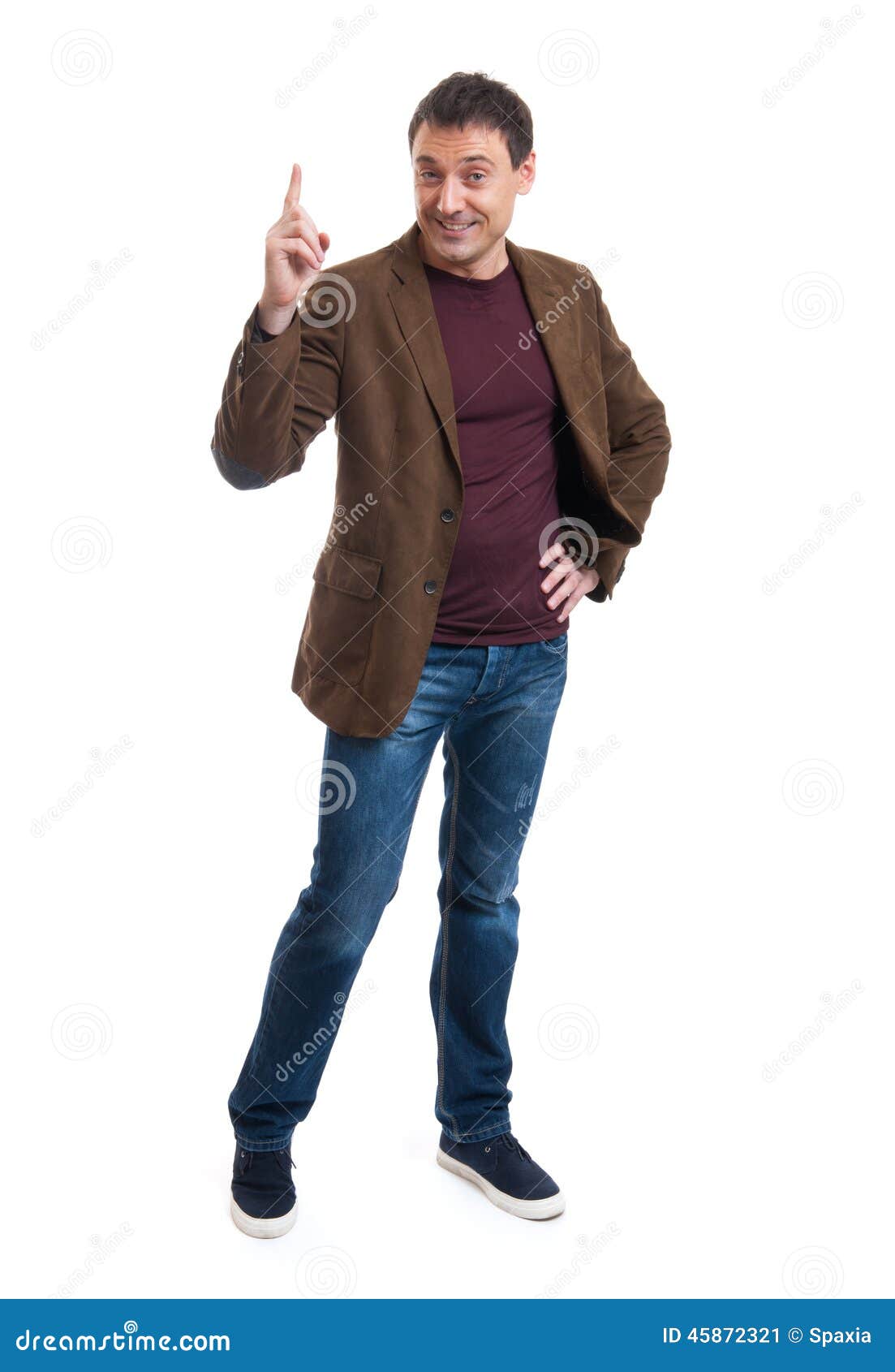 Man smiling full length stock image. Image of friendly - 45872321