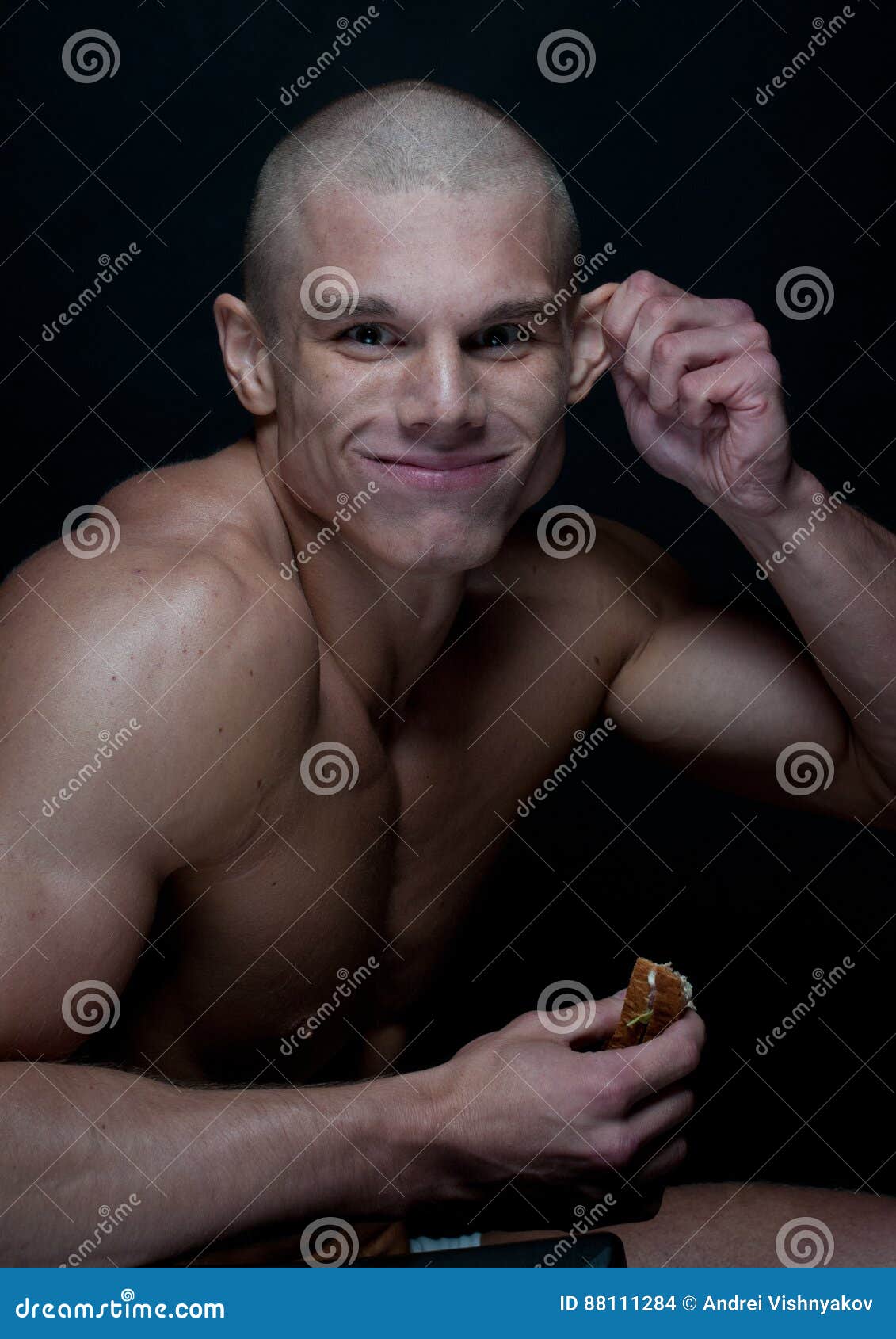 Man smiling stock photo. Image of bodybuilder, strong - 88111284