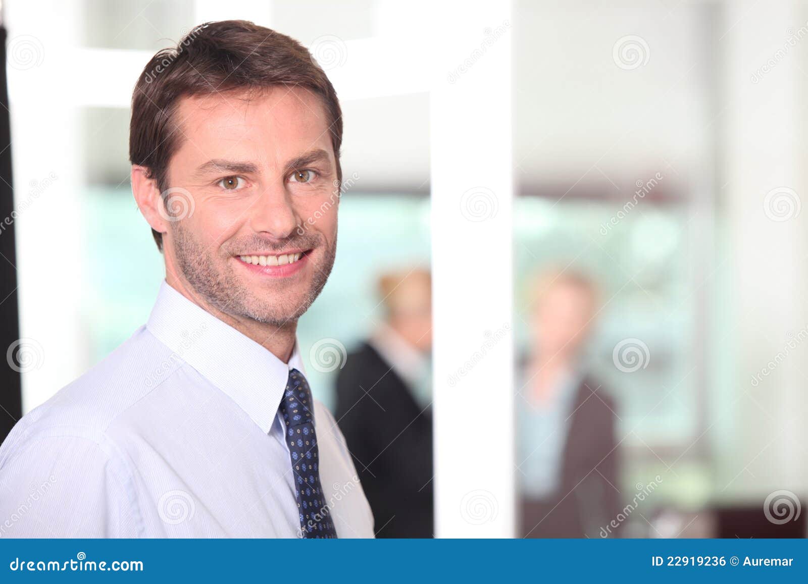 Man smiling in the office stock photo. Image of happy - 22919236