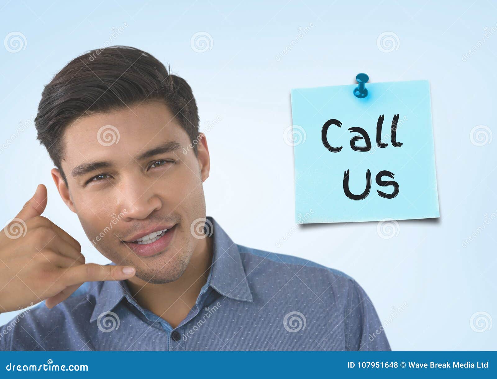 Man Smiling with Ring Me Sign Stock Photo - Image of digital, dressed ...