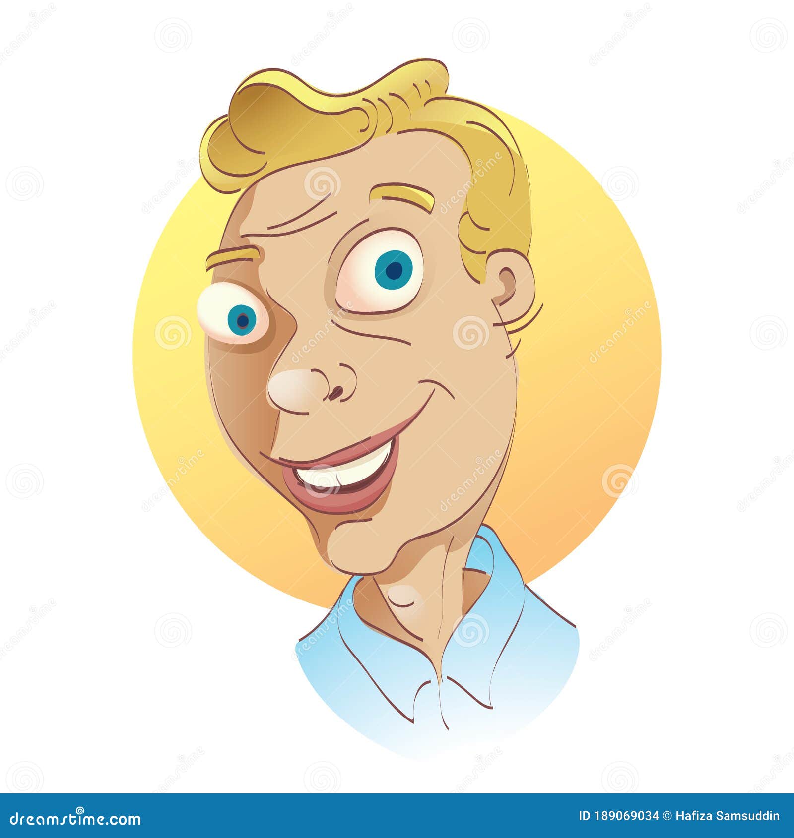 Man Smiling. Vector Illustration Decorative Design Stock Vector ...