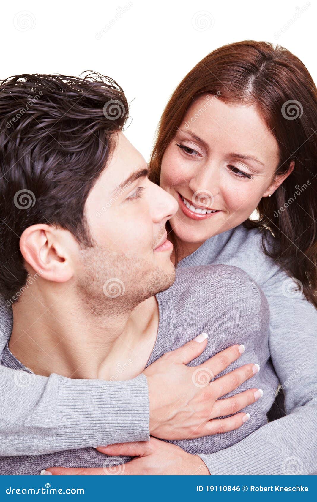 Man smiling at woman stock photo. Image of trust, face - 19110846