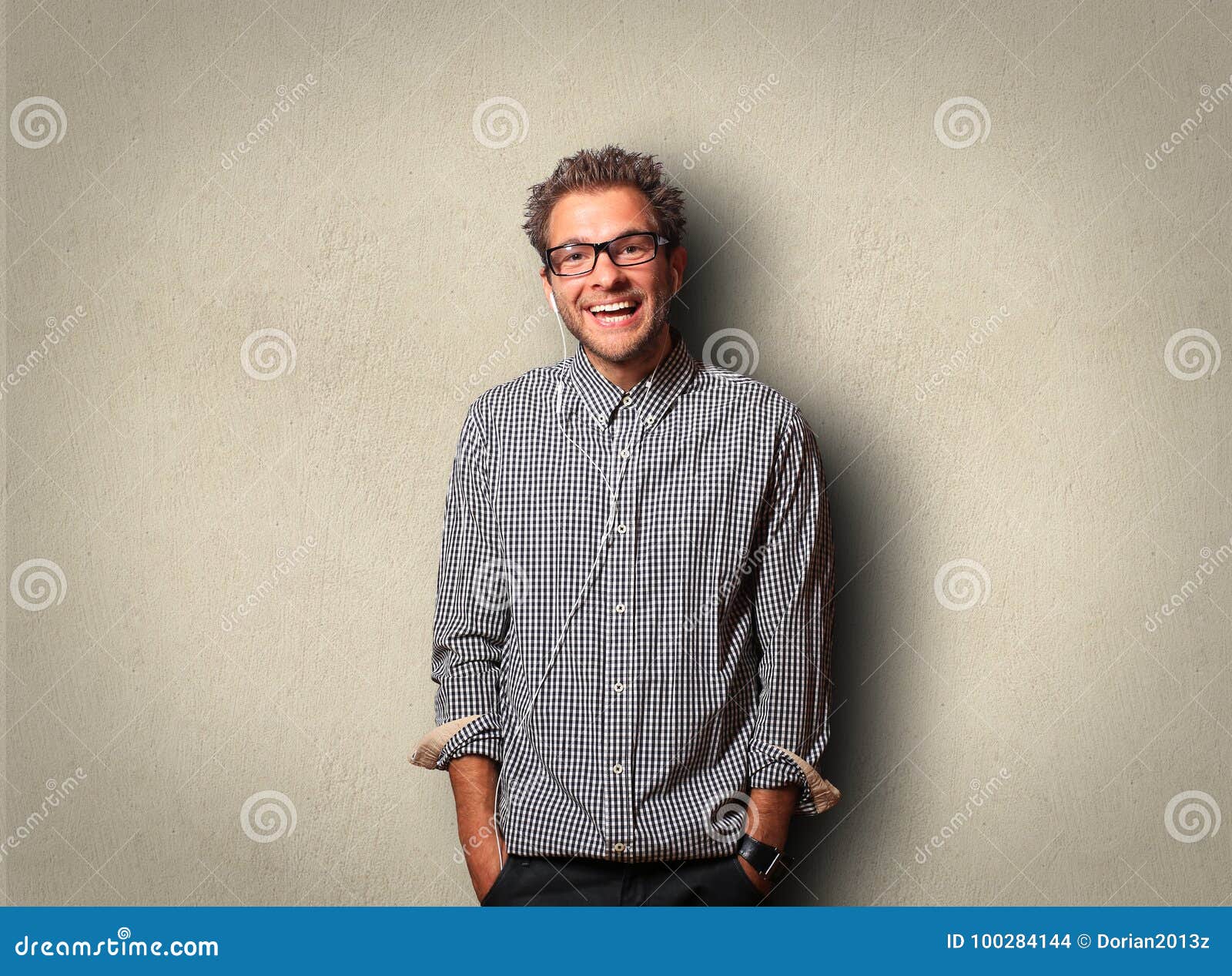 Man is smiling stock photo. Image of people, adult, shirt - 100284144