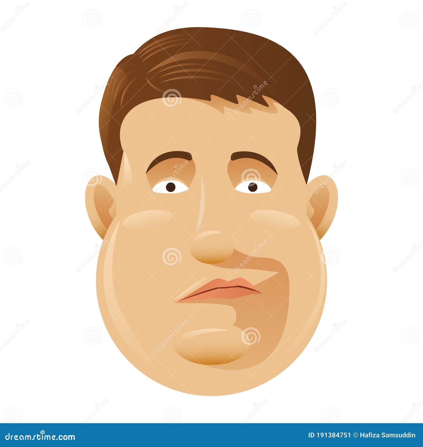 Man with a Smirk. Vector Illustration Decorative Design Stock Vector ...