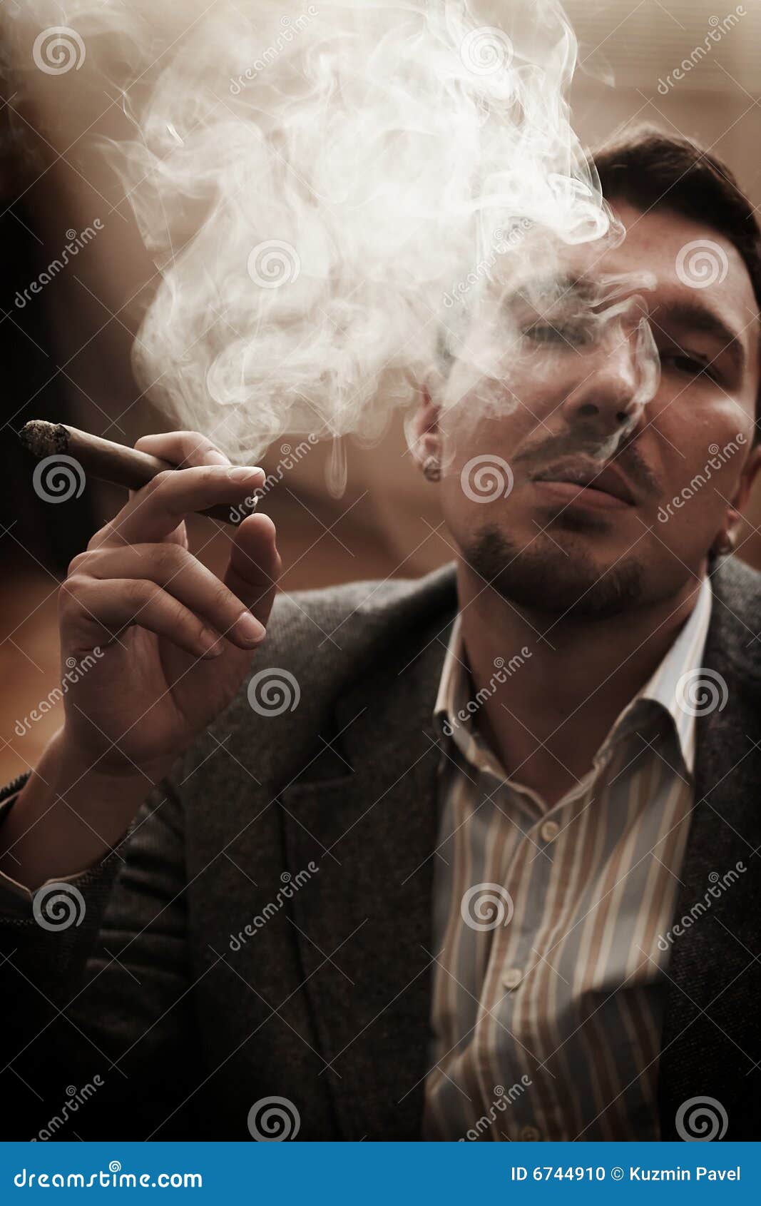 Man smoke at home stock photo. Image of model, adult, macho - 6744910
