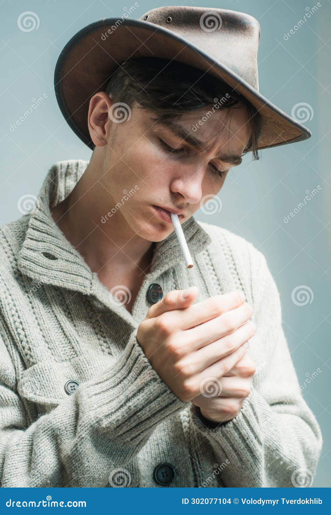 Handsome Man Wear Crown Symbol Of Superiority. Premium And Exclusive ...