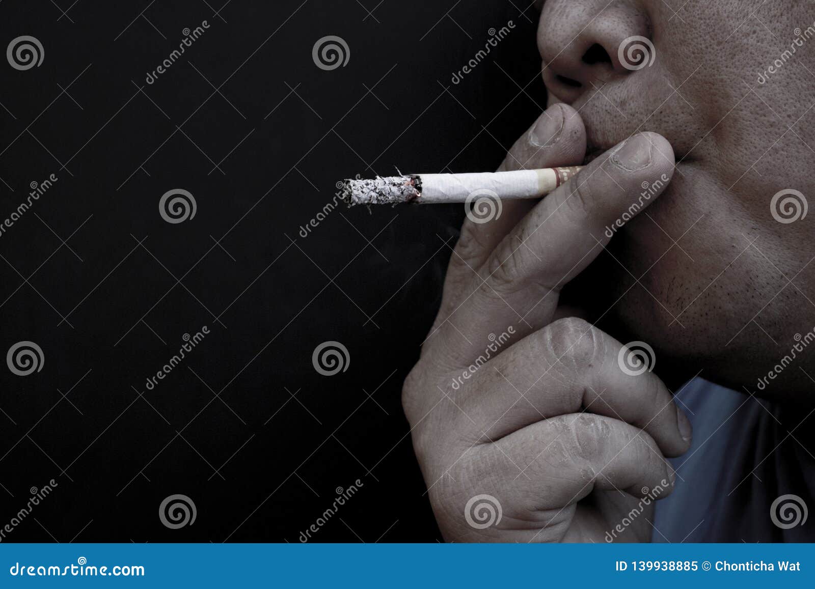 Man Smoking Cigarette, Image of Cigarette in Hand with Smoke Stock ...