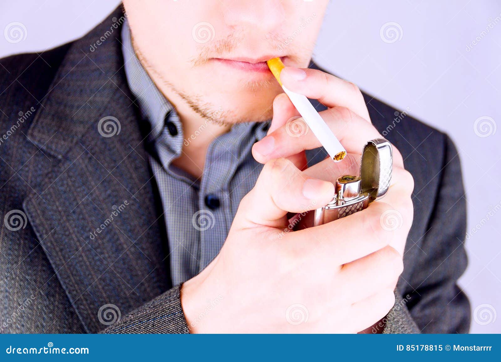 Man smoking a cigarette stock image. Image of concept - 85178815