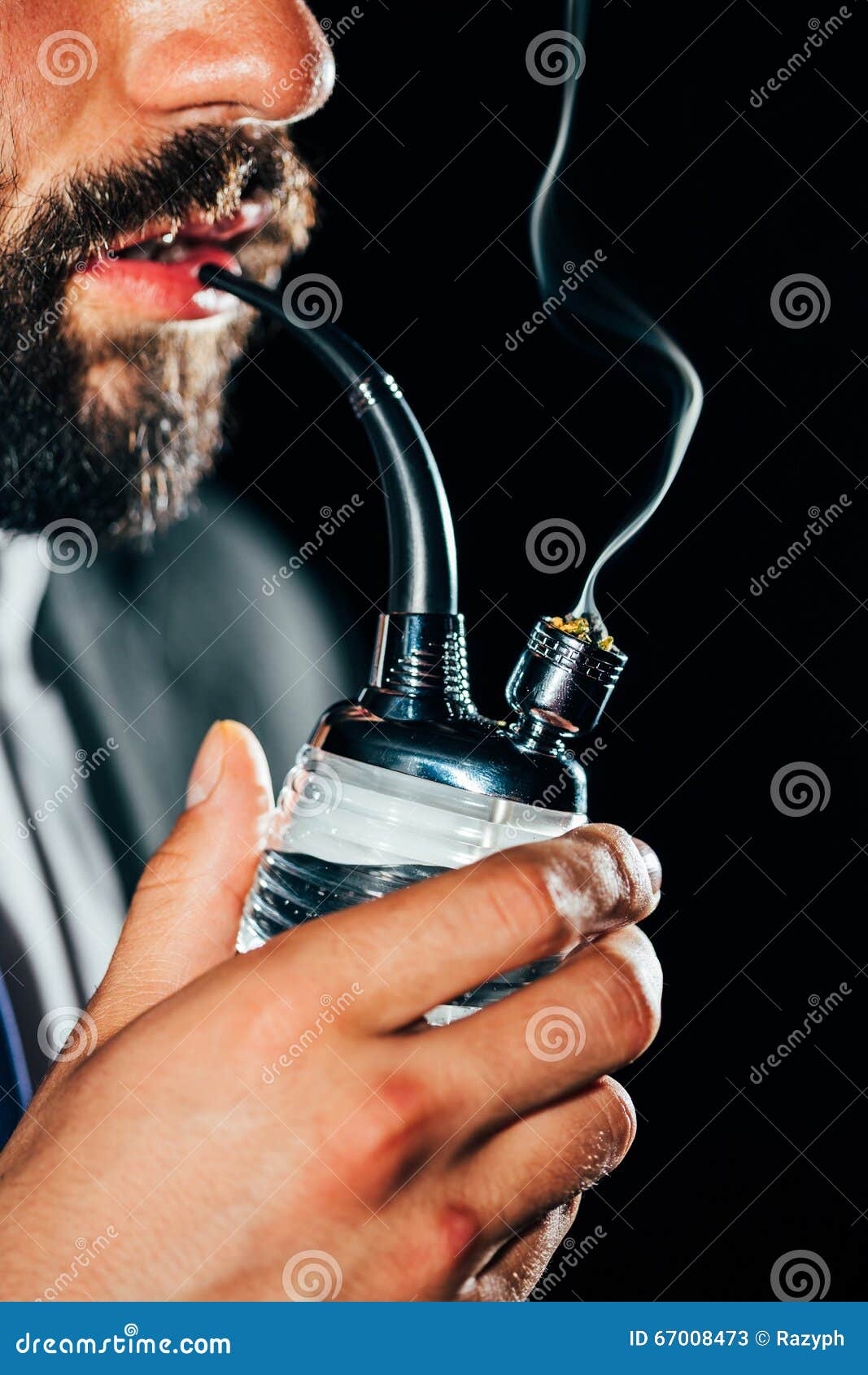 Man smoking marijuana stock image. Image of danger, medicinal - 67008473