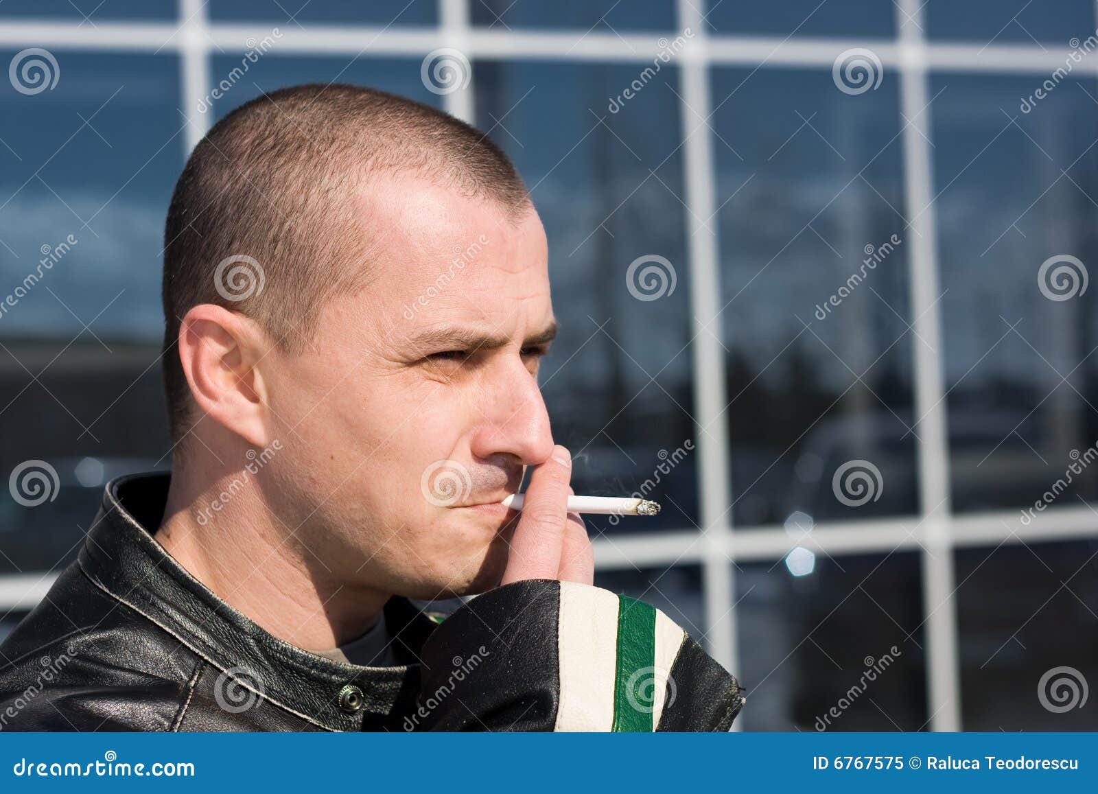 Man Smoking Outside Picture. Image: 6767575