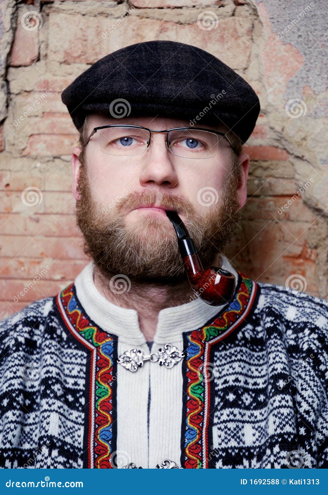 Man with smoking pipe stock photo. Image of adult, mature - 1692588