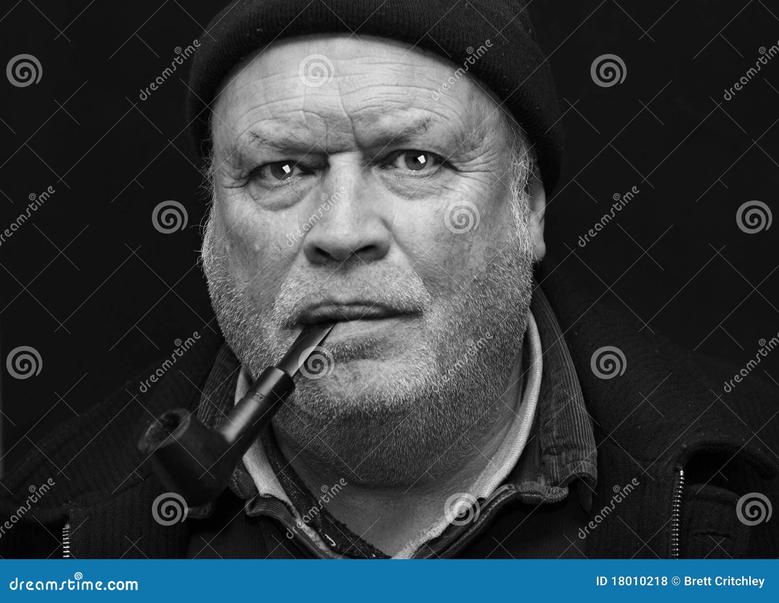 Man smoking pipe stock photo. Image of male, black, beard - 18010218