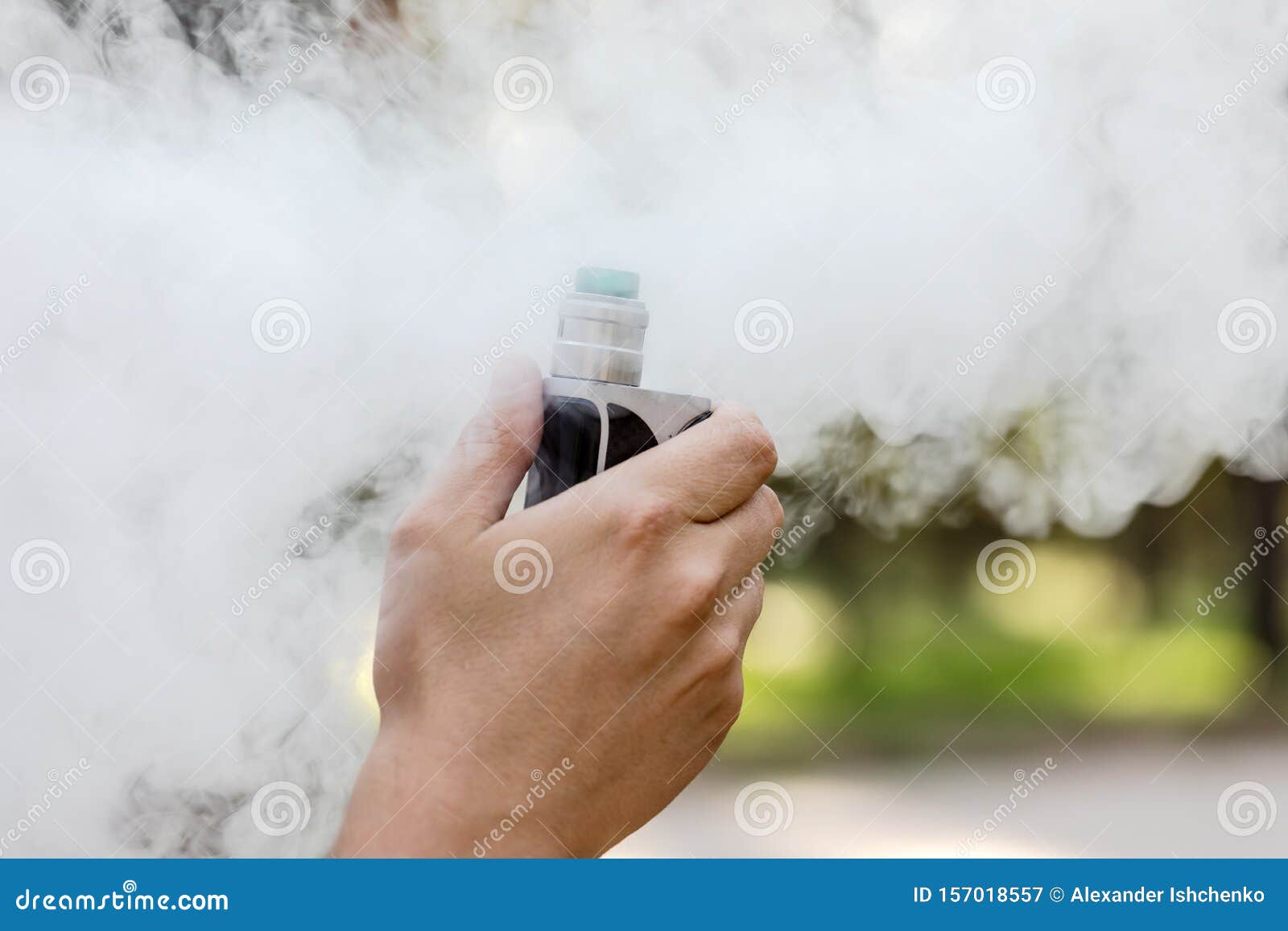 Man Smoking Using Vape Device Stock Image - Image of health ...