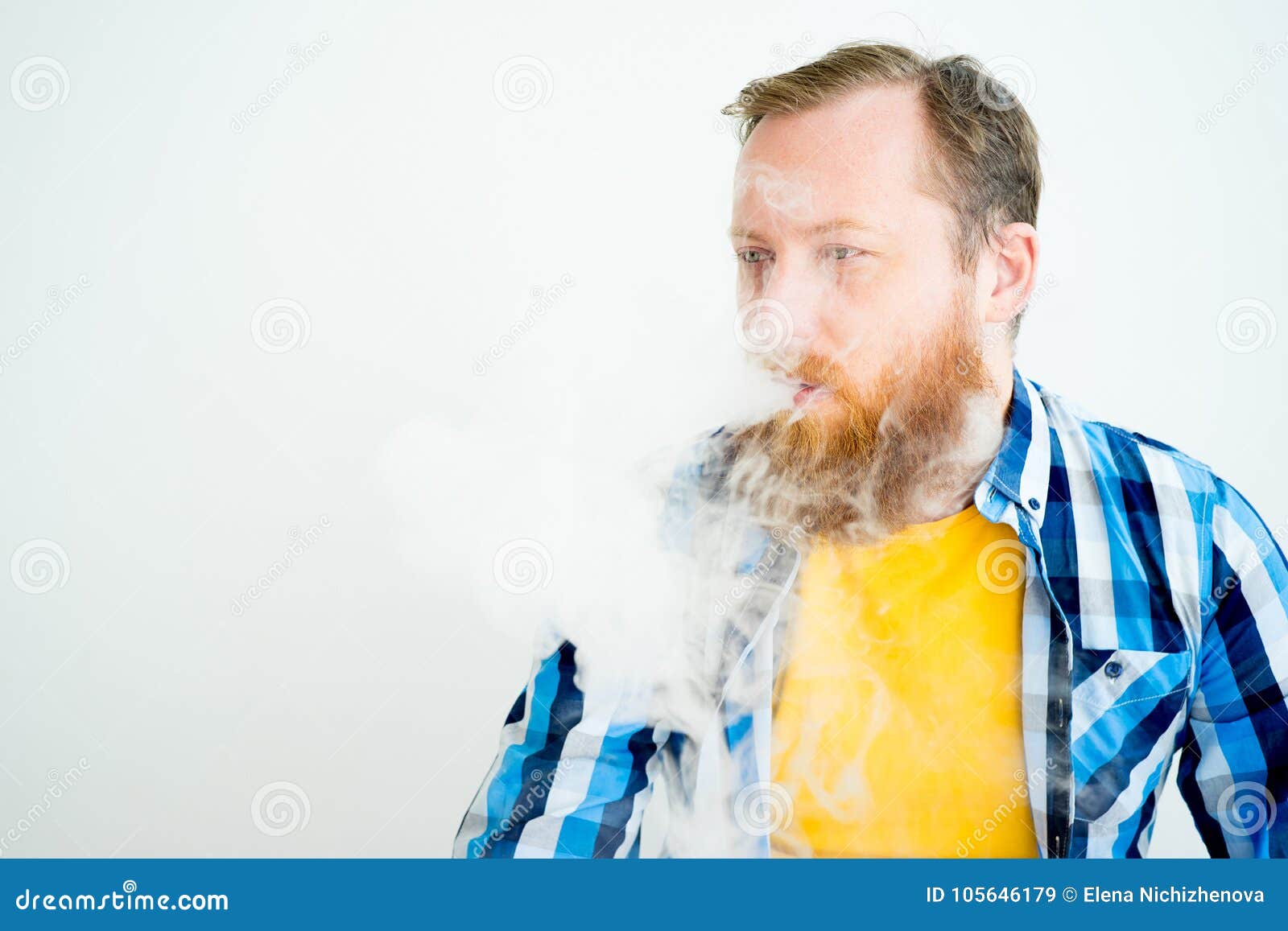 Man smoking a vape stock image. Image of addictive, cropped - 105646179