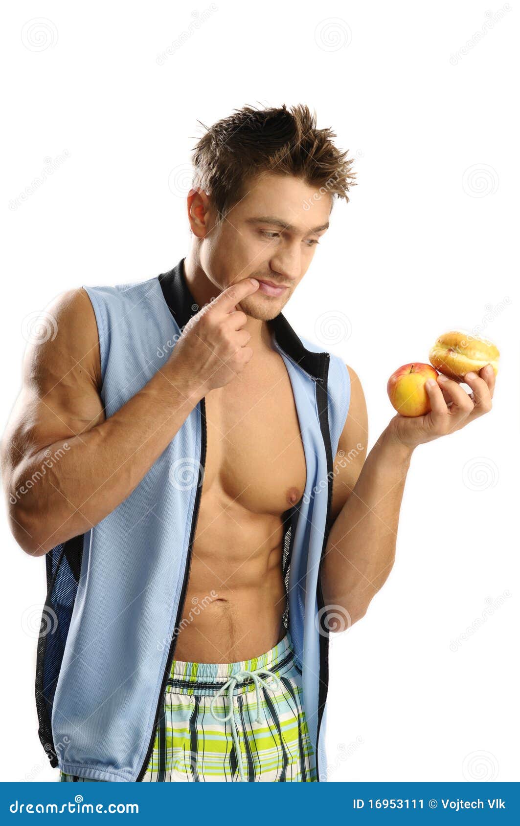 Man with snack stock image. Image of shorts, black, blue - 16953111