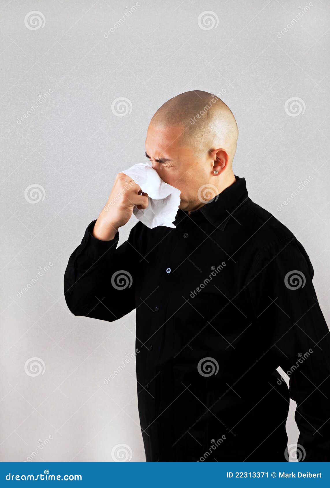 Man Sneezing stock image. Image of people, sinuses, allergies - 22313371