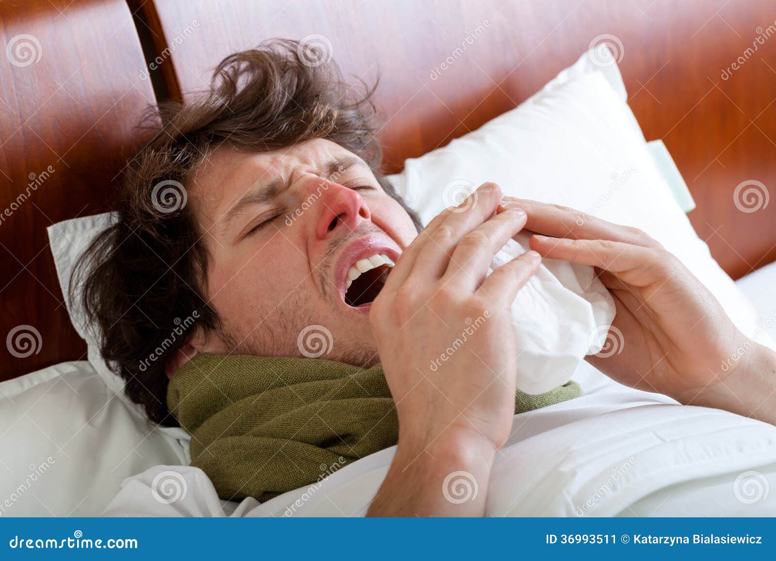 Man sneezing stock image. Image of cough, illness, person - 36993511