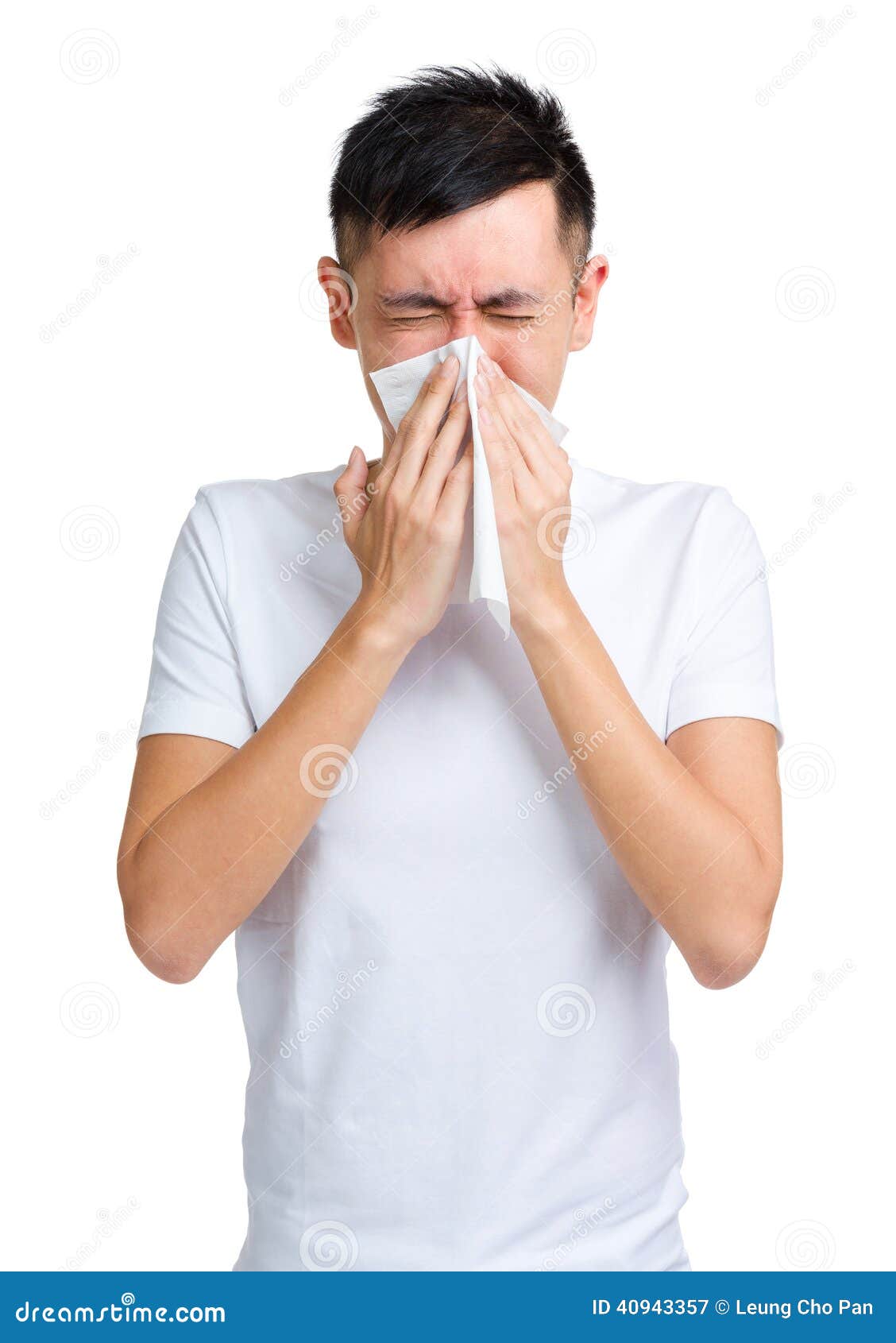 Man sneezing stock image. Image of healthcare, winter - 40943357