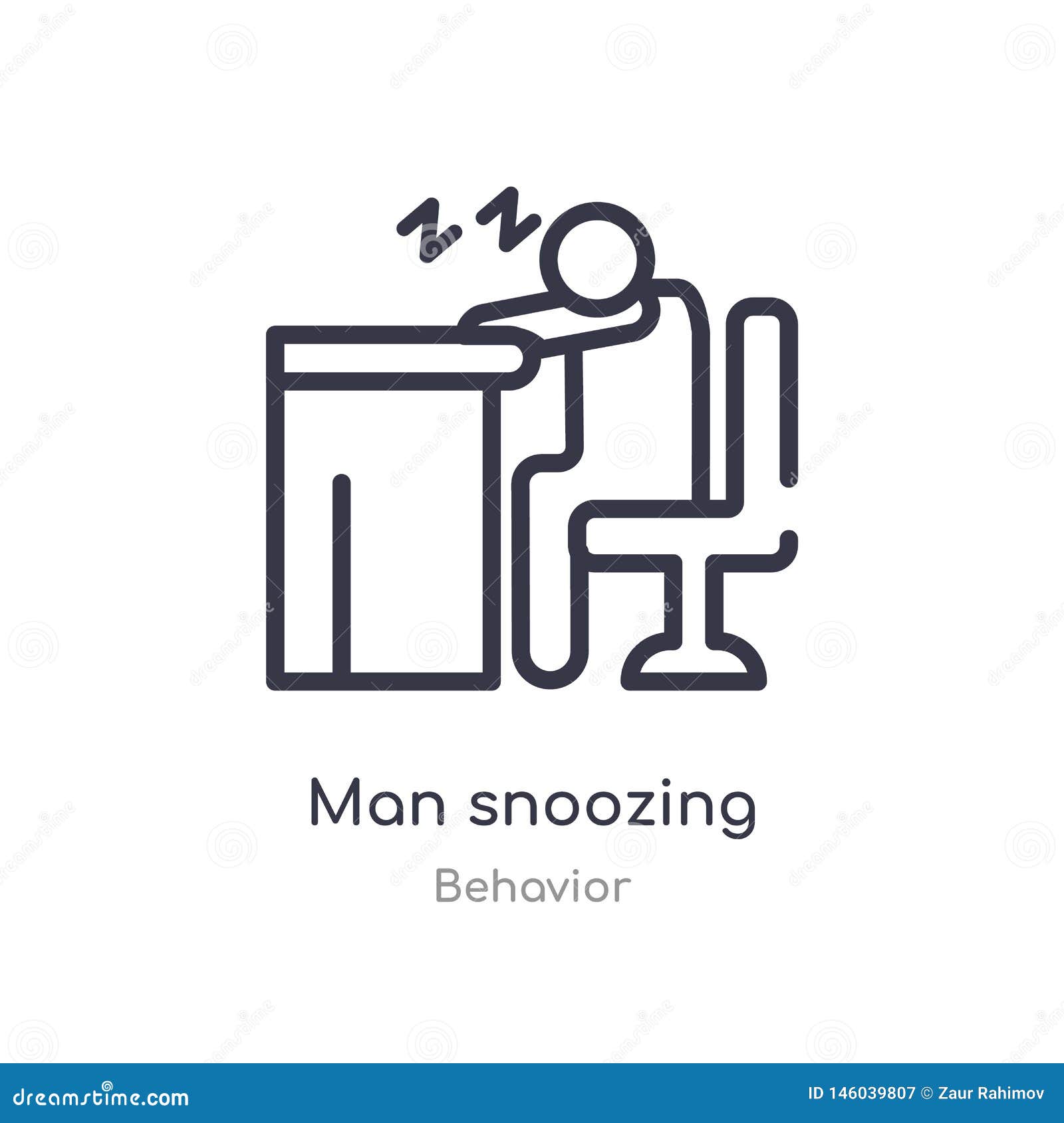 Man Snoozing Vector Icon On White Background. Flat Vector Man Snoozing ...