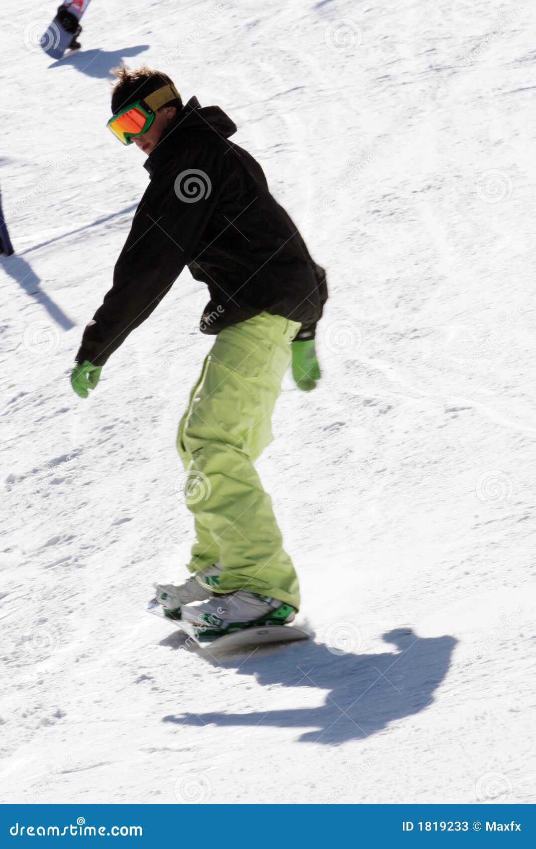 Man snow boarding stock image. Image of sport, board, uphill - 1819233