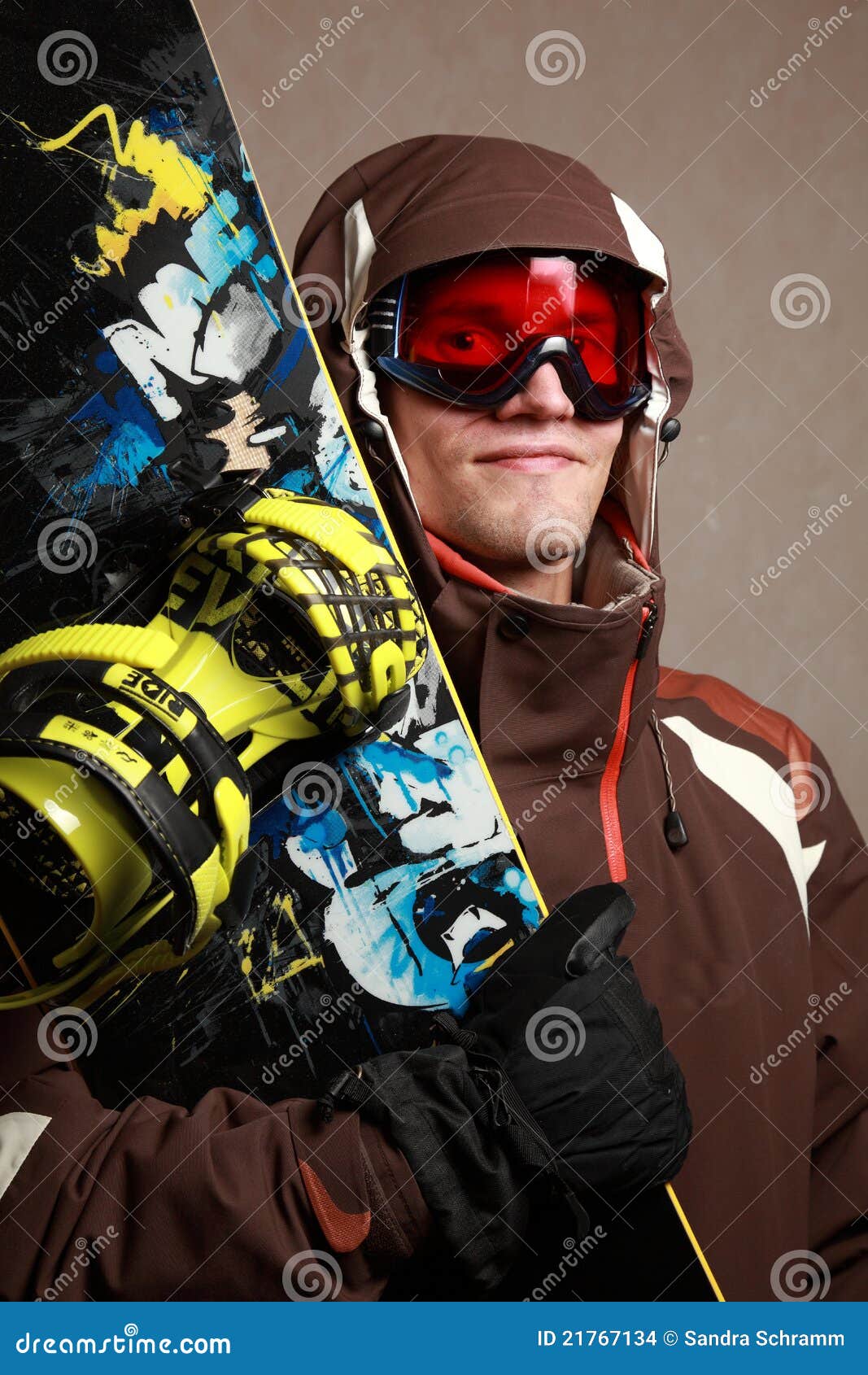 Man with snowboard stock photo. Image of snowboard, studio - 21767134