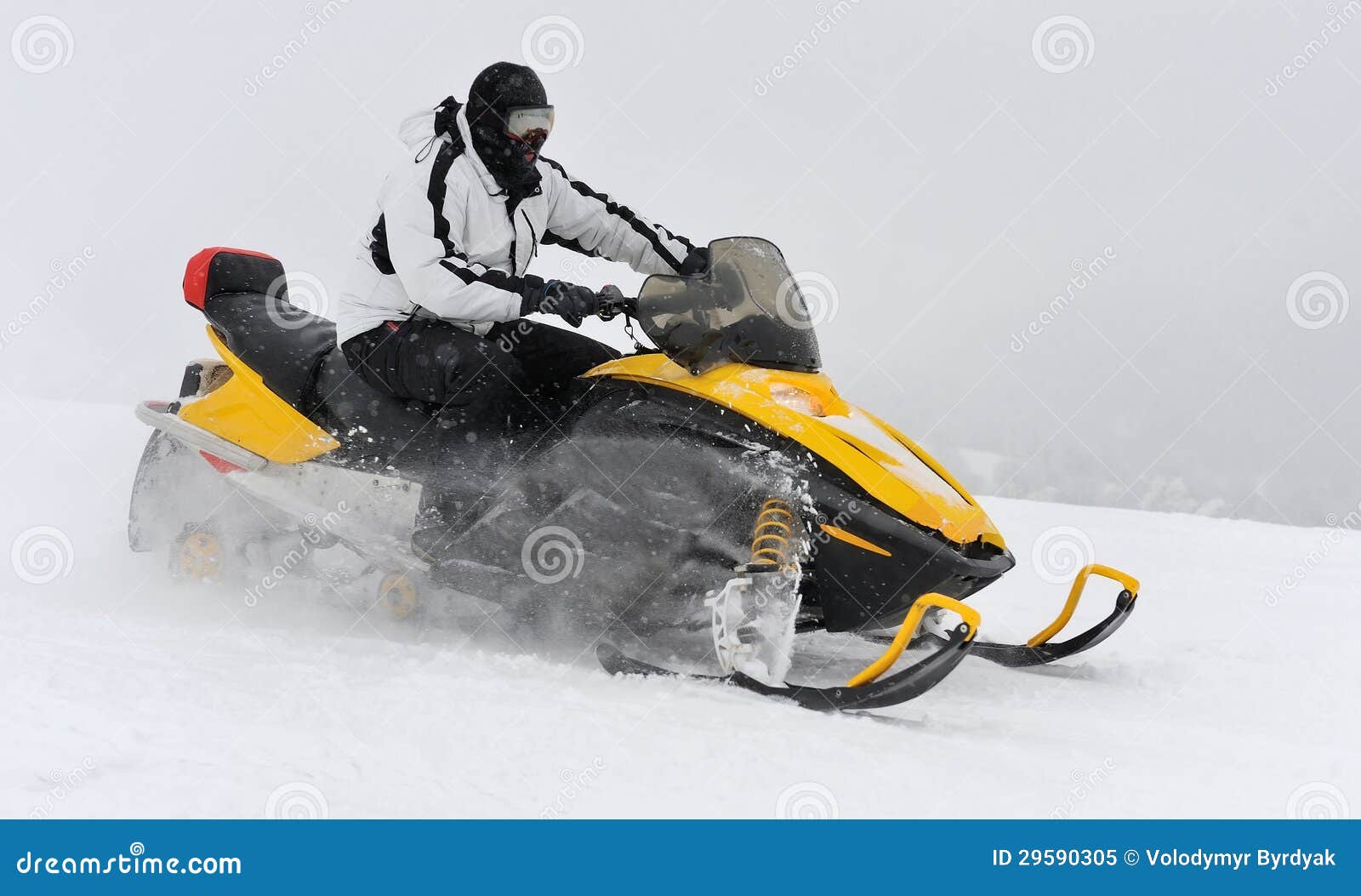 Man on snowmobile stock image. Image of lifestyle, rider - 29590305