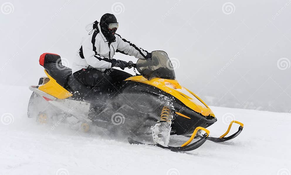 Man on snowmobile stock image. Image of lifestyle, rider - 29590305