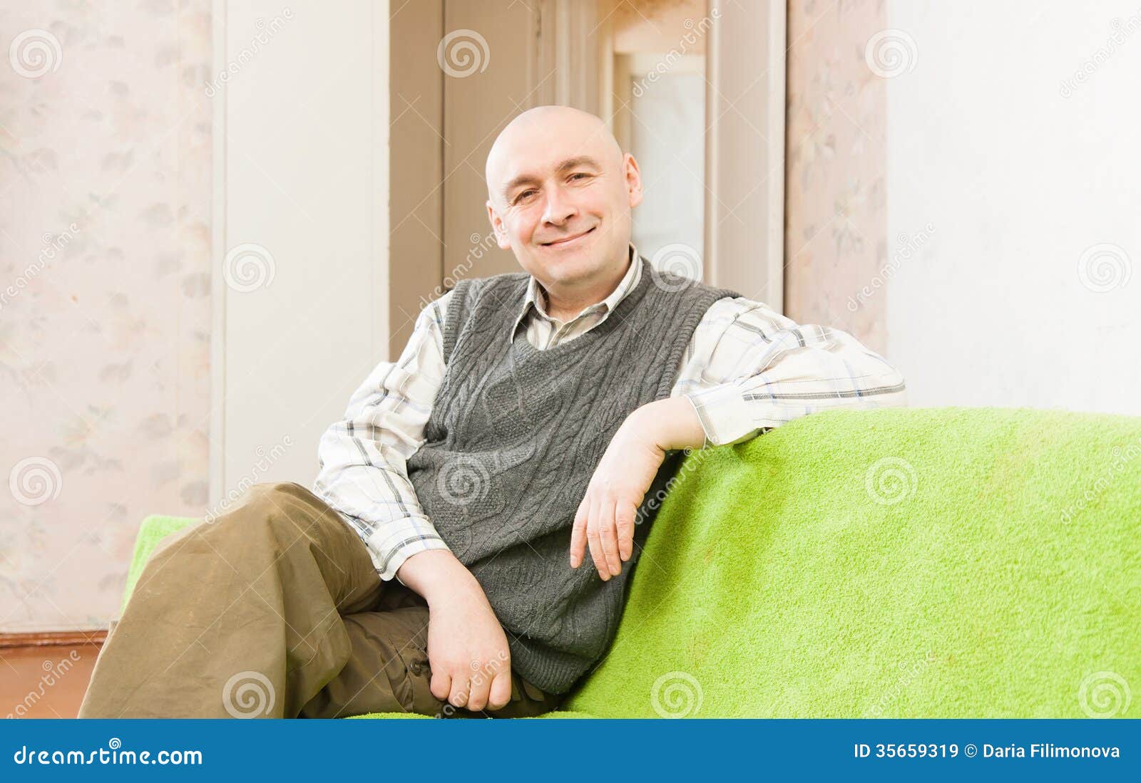 Man on sofa stock image. Image of male, casual, caucasian - 35659319