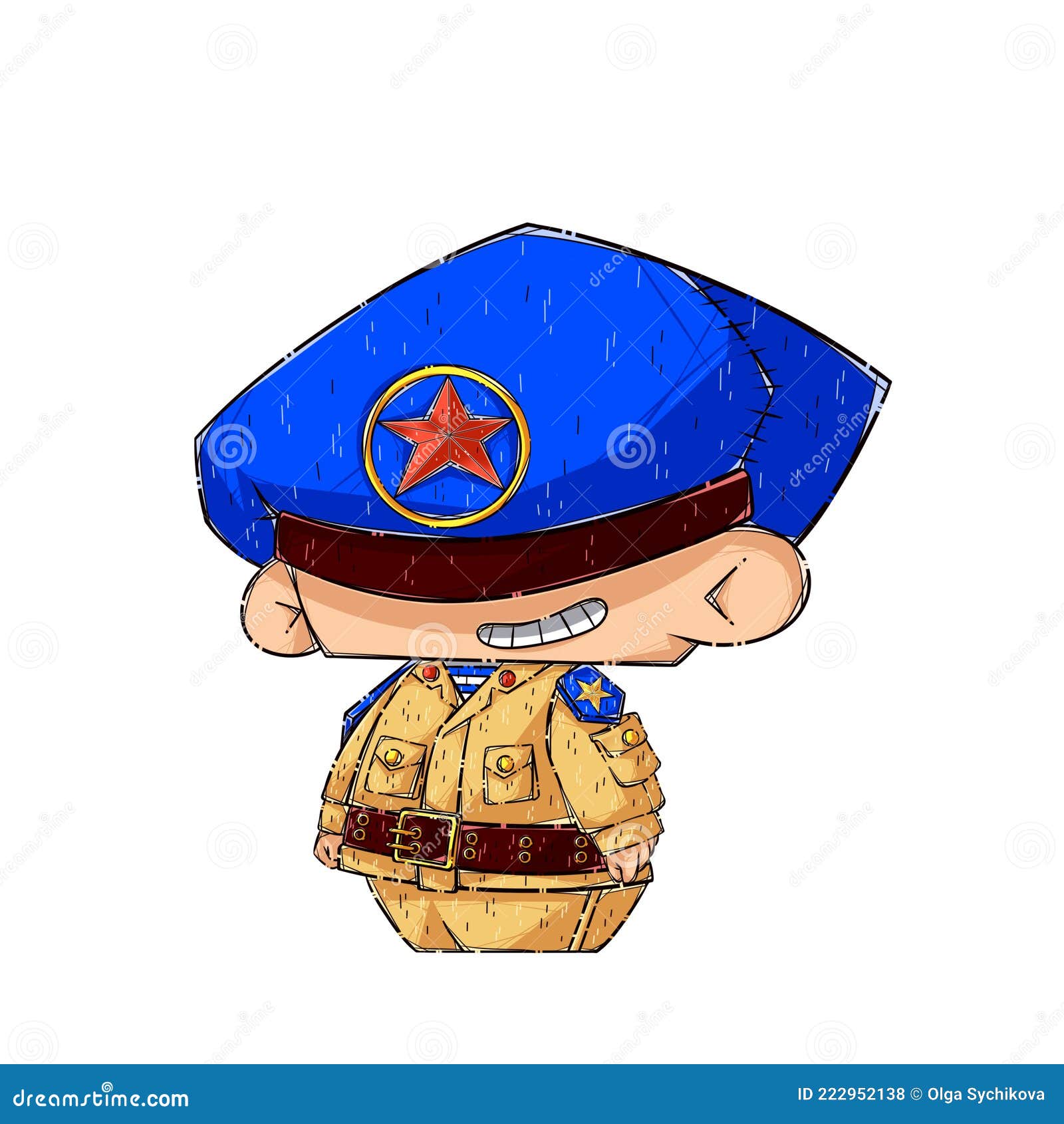 Man Soldier in Blue Peaked Cap Stock Illustration - Illustration of ... Man Soldier in Blue Peaked Cap Stock Illustration - Illustration of ...