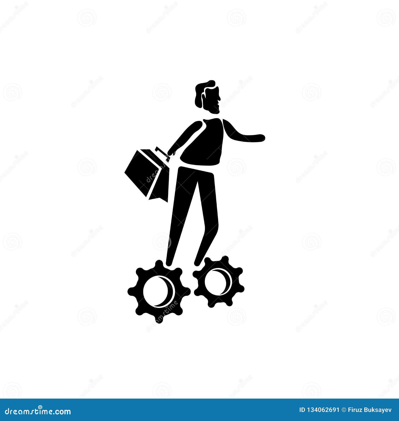 Man with Solutions Icon Vector Isolated on White Background, Man with ...