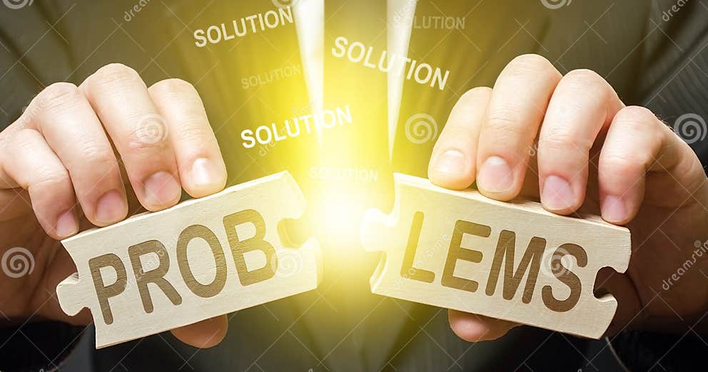A Man Solves Problems and Finds Solutions. Dispute Solution, Compromise ...