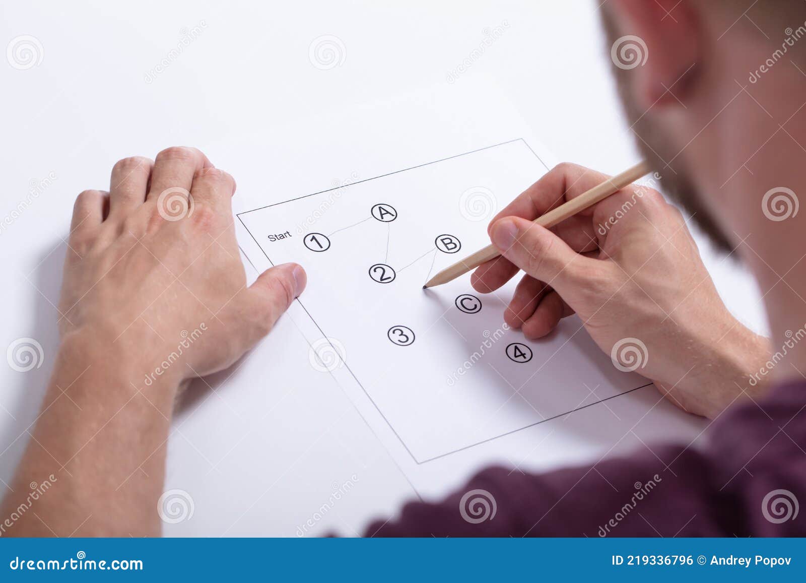 Man Solving Neurological Test Stock Photo - Image of ability ...