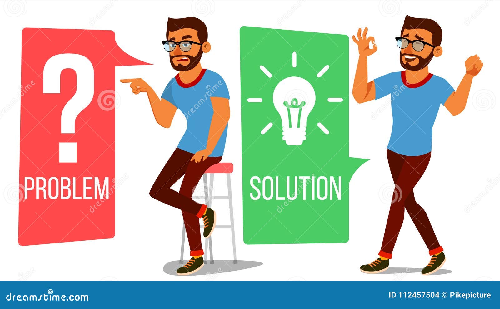 Man Solving Problem Vector. Problem Solution, Secret Discovery. Career ... Man Solving Problem Vector. Problem Solution, Secret Discovery. Career ...