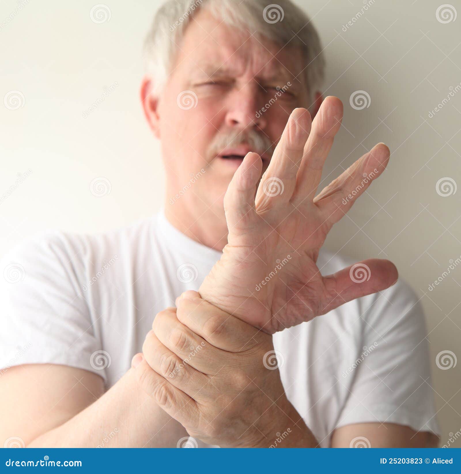 Man with a sore hand stock image. Image of numbness, tremor - 25203823