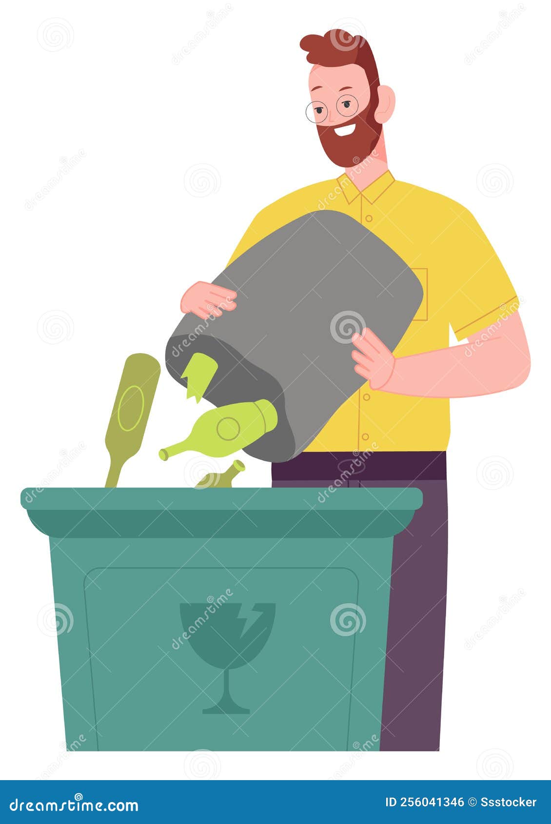 Glass Waste Drawing Outline Seamless Pattern Wallpaper-01 Cartoon ...