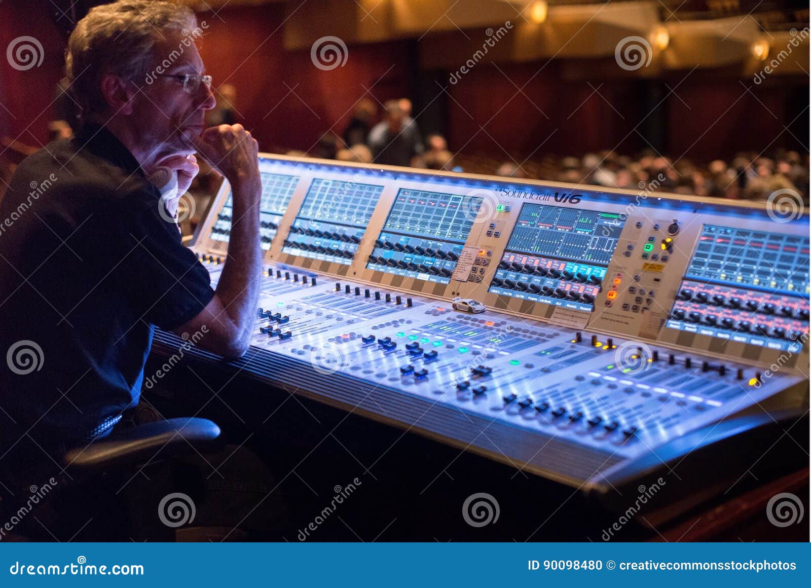 Man At Sound Mixing Console Picture. Image: 90098480