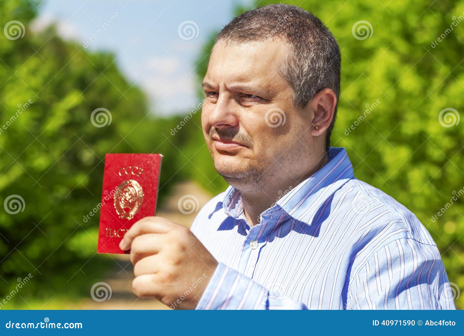 Man with Soviet Union Passport Stock Photo - Image of retro, citizen ...