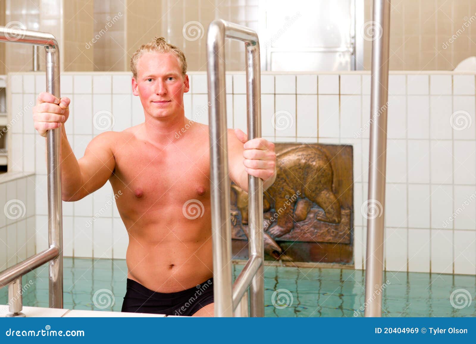 Man in Spa Pool stock image. Image of bath, luxury, people - 20404969