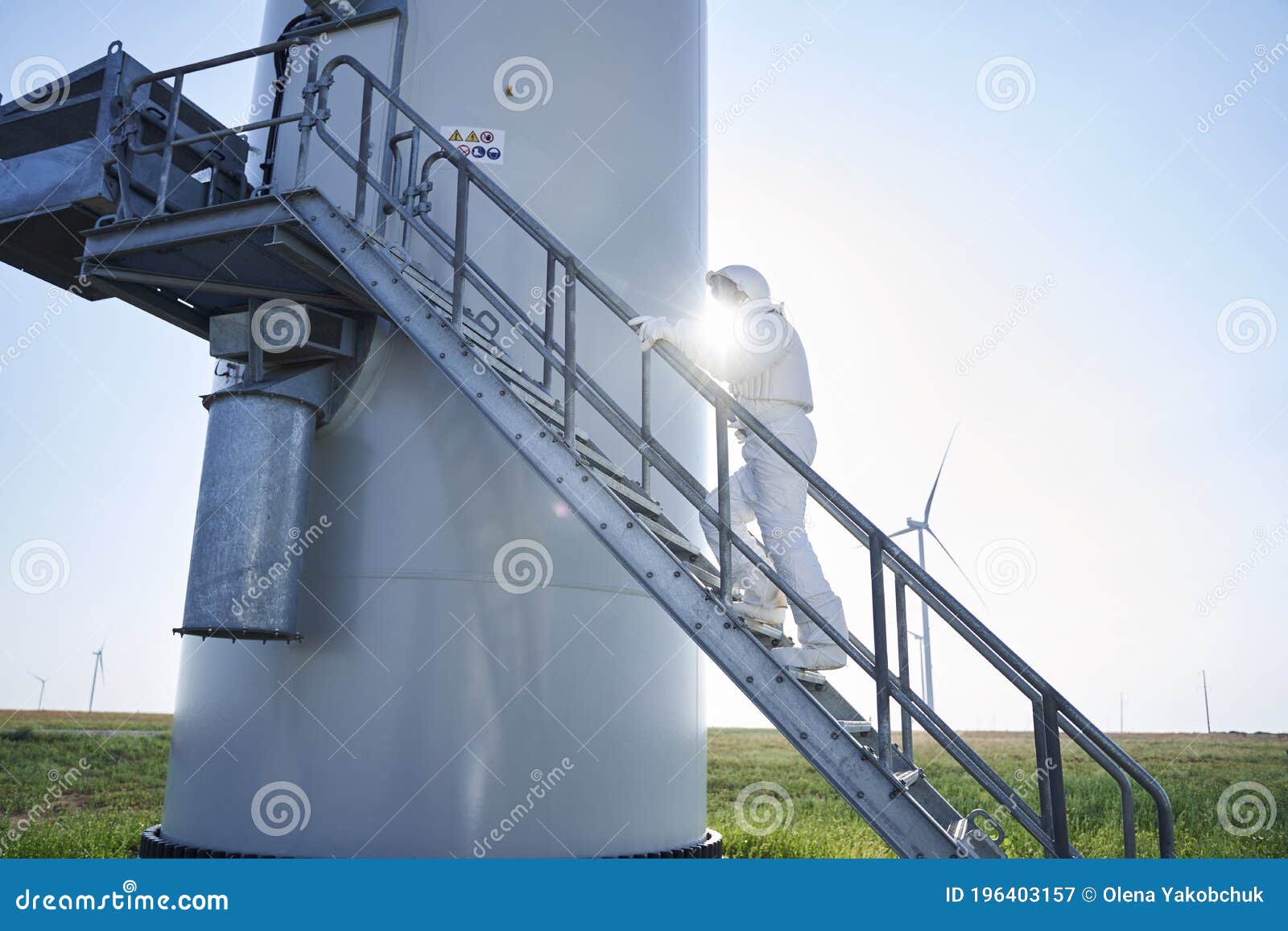 Astronaut Going Up the Rocket Stairs Stock Image - Image of rocket ...