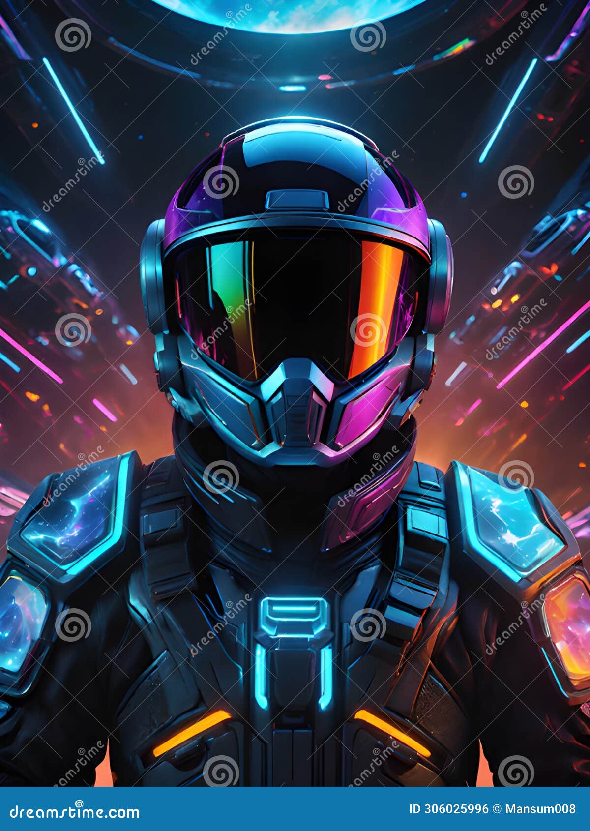 A Man in a Space Suit Standing in Front of a Spaceship Stock ...