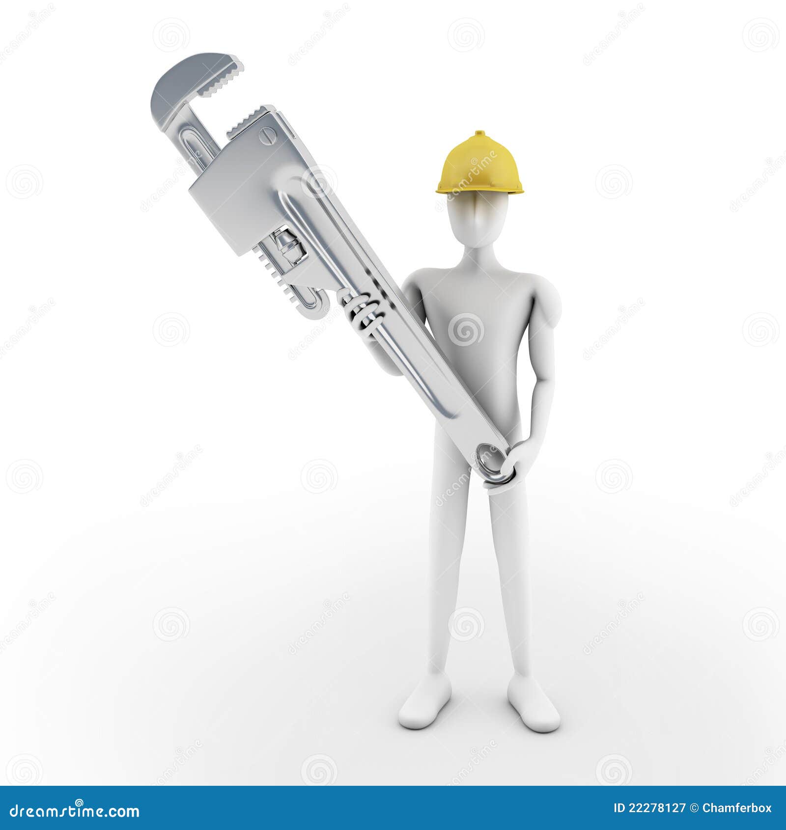 Man and spanner stock illustration. Illustration of worker - 22278127