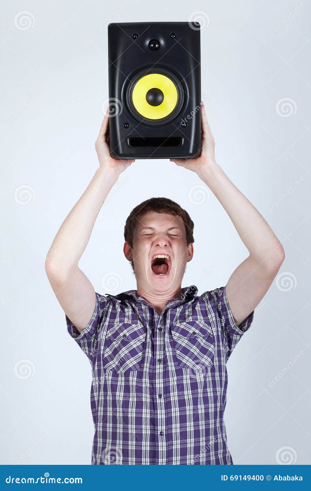 Loud Shouting Eleven Years Old Harlequin Poodle Stock Photography ...