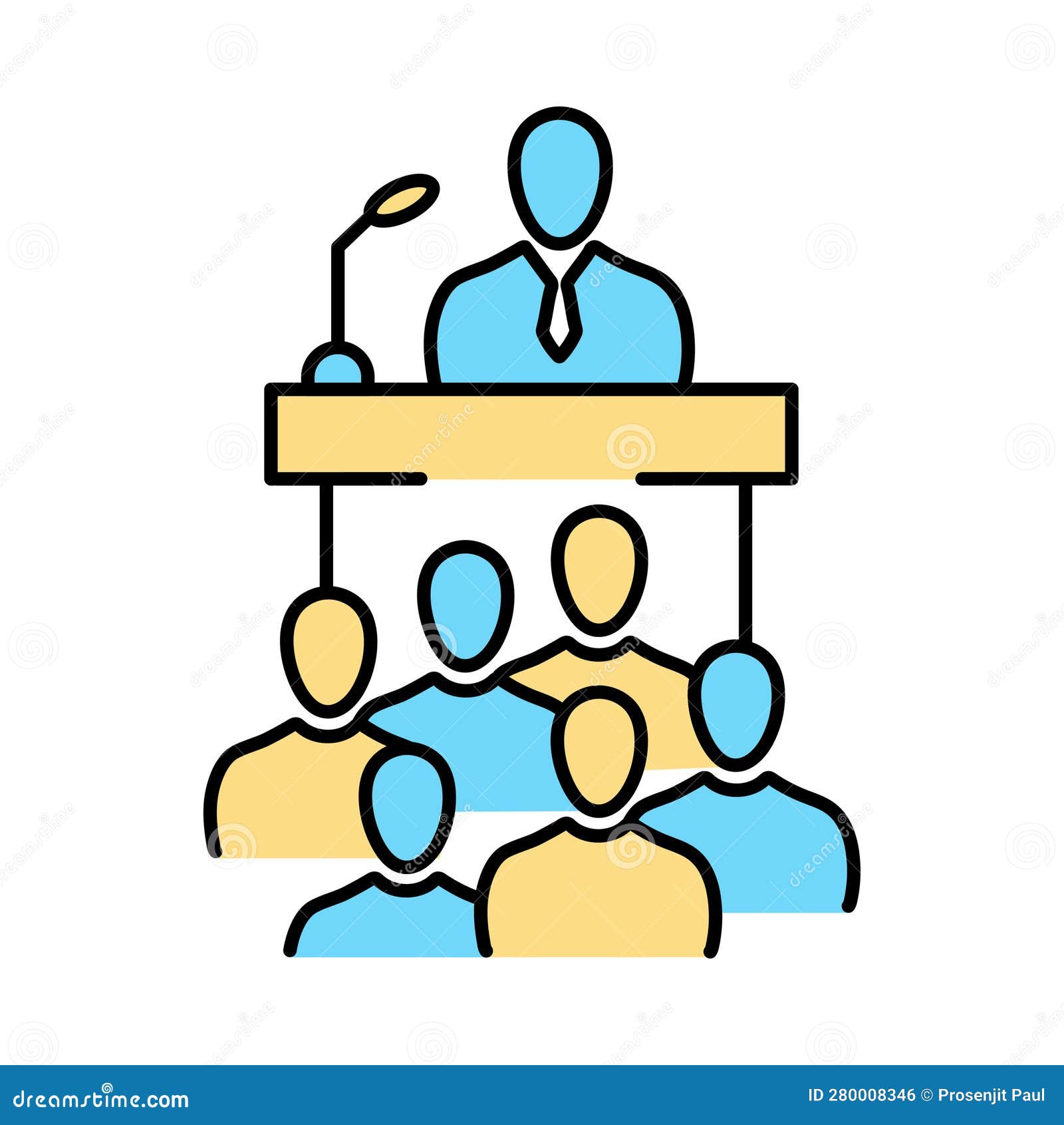 Man, Speaker, Speech, Audience, Business Conference Icon Stock Vector ...