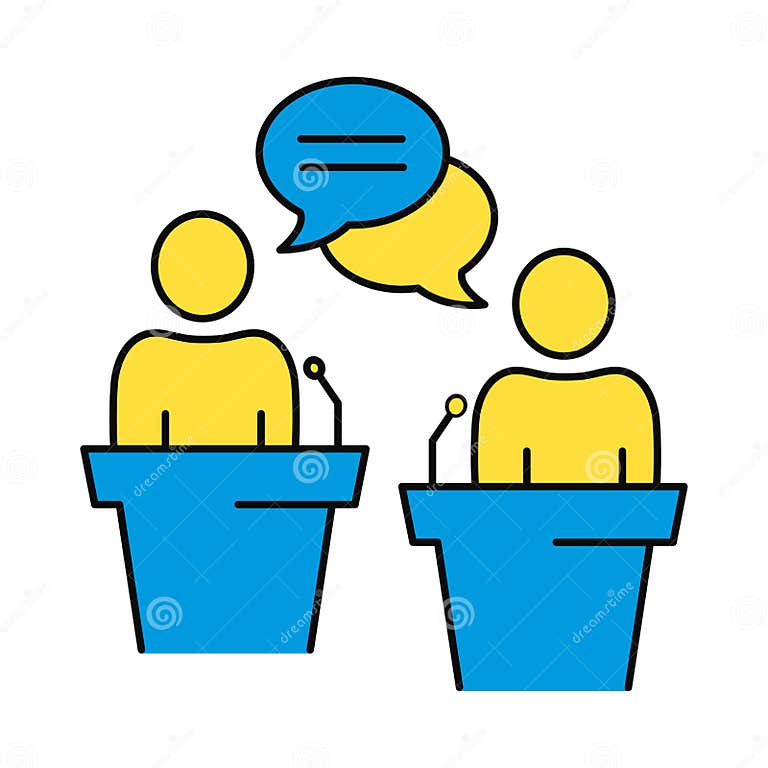 Man, Speaker, Speech, Debate, Debating Icon Stock Vector - Illustration ...