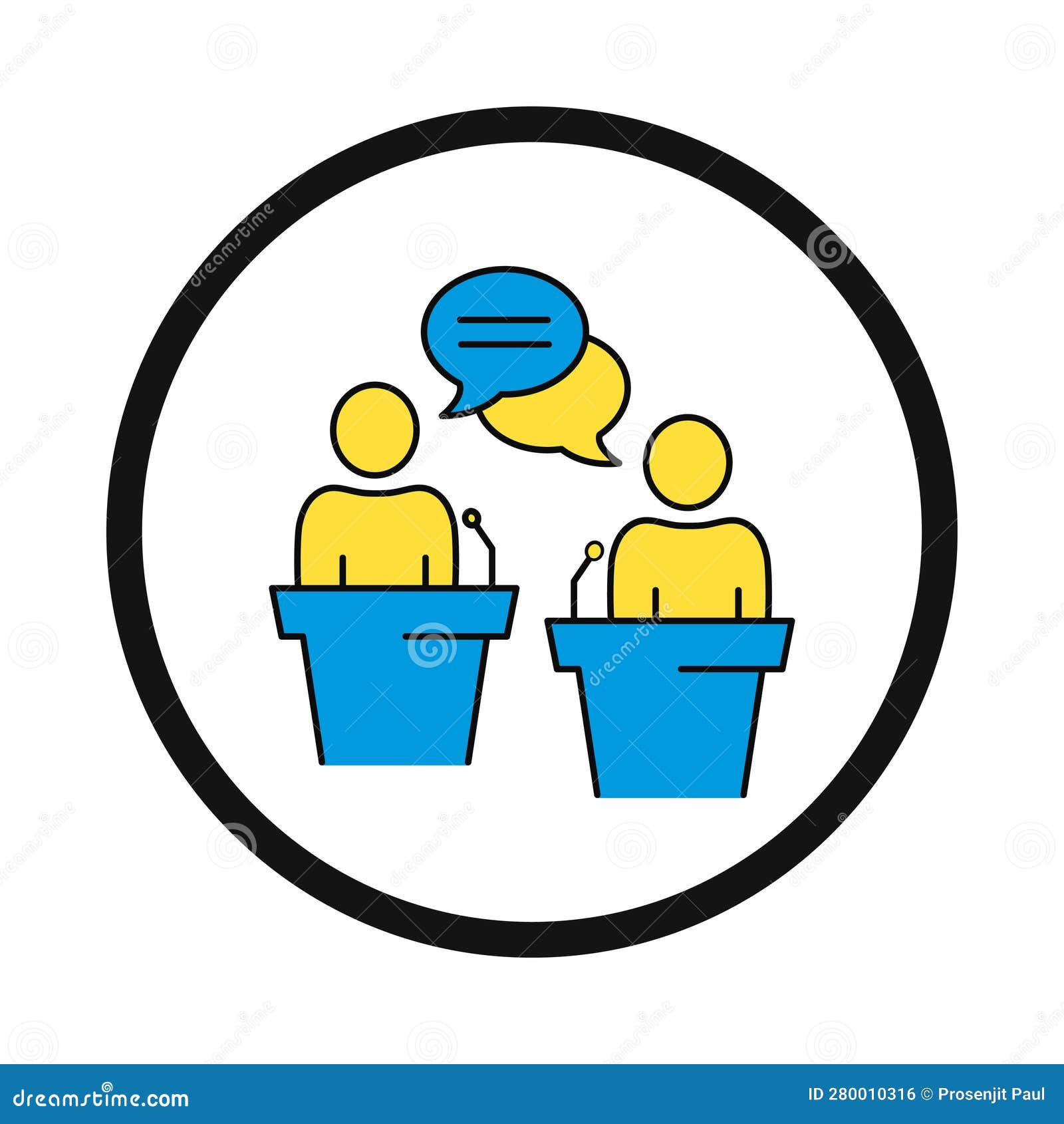 Man, Speaker, Speech, Debate, Debating Icon Stock Vector - Illustration ...