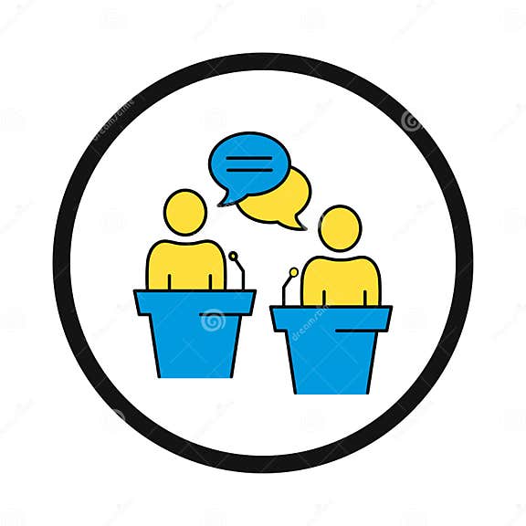 Man, Speaker, Speech, Debate, Debating Icon Stock Vector - Illustration ...